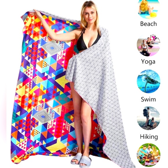 Genovega | Bath | New 72x74 Oversized Microfiber Beach Towel Blanket Quickdry Sand Free Light ...